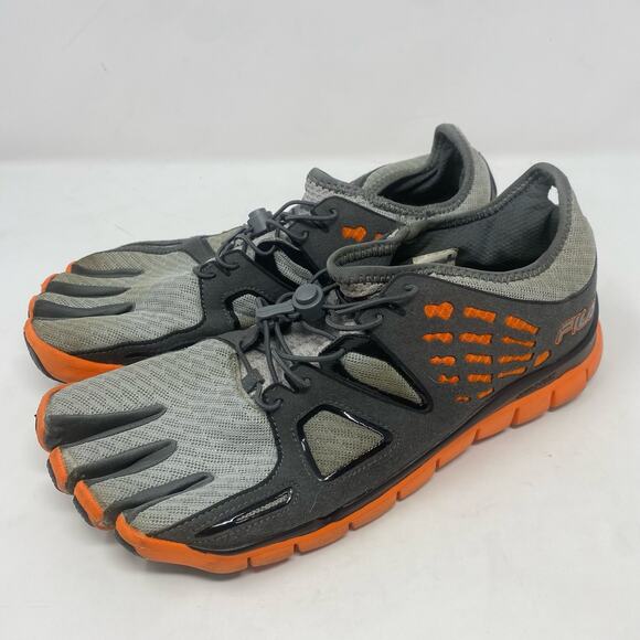 Fila | Shoes | Fila Skeletoes Orange Gray Sneaker Mens Shoes Size 5 ...